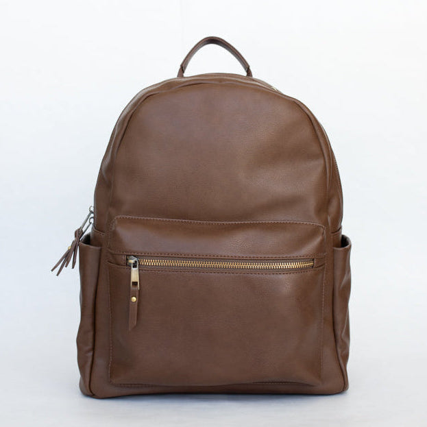 Dakota Backpack | Mocha Work or School Laptop Bag – PINK COVE